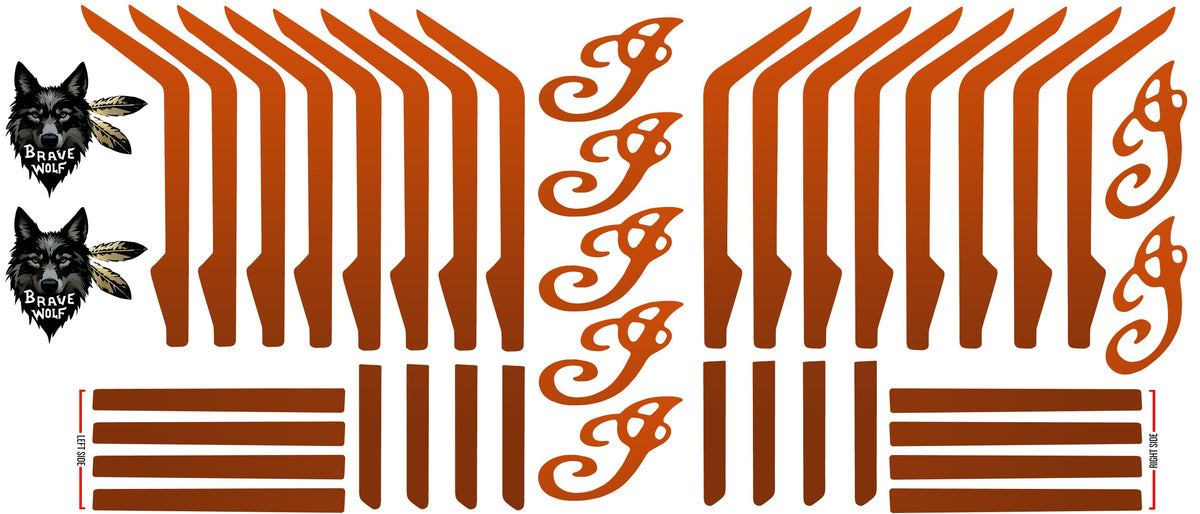 Powerplus Engine Accent Kit - Burnt Orange – Brave Wolf Customs