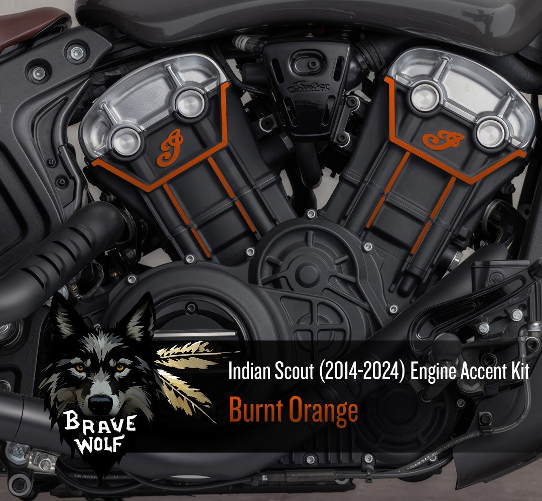 CLEARANCE - Indian Scout Engine Accent Kit (2014-2024)- Burnt Orange ...