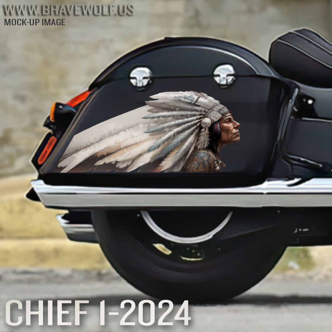 Chief 1-2024 (Color) Saddlebag Decal Set for Indian Motorcycles – Brave ...