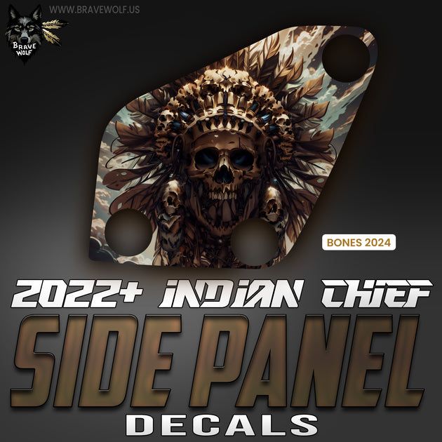 Indian Chief 2022+ Accent Decals – Tagged "Skull Warbonnet"– Brave Wolf ...