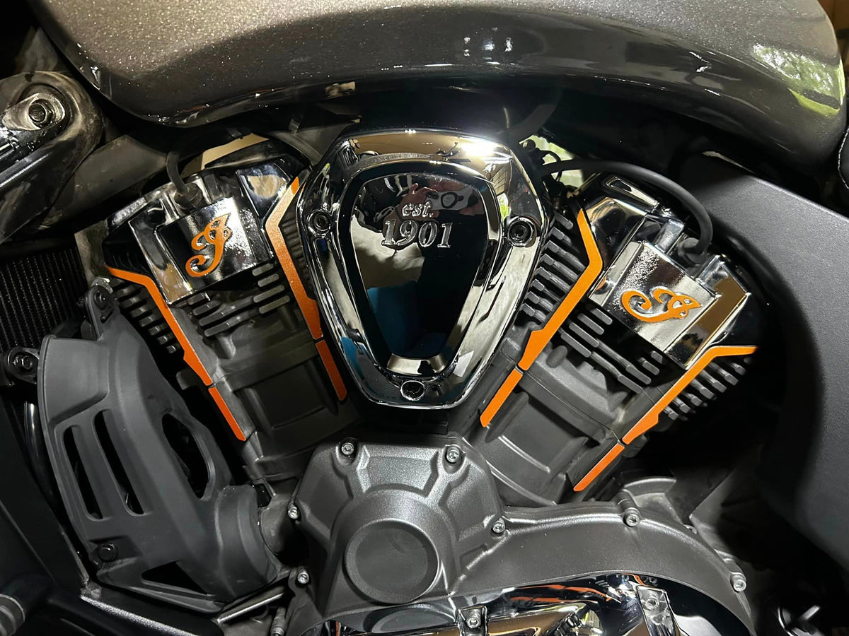 Powerplus Engine Accent Kit - Riot Orange – Brave Wolf Customs