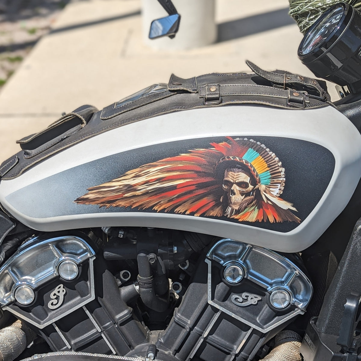 MesoSkull-2023 - Indian Scout Tank Decal-Color – Brave Wolf Customs