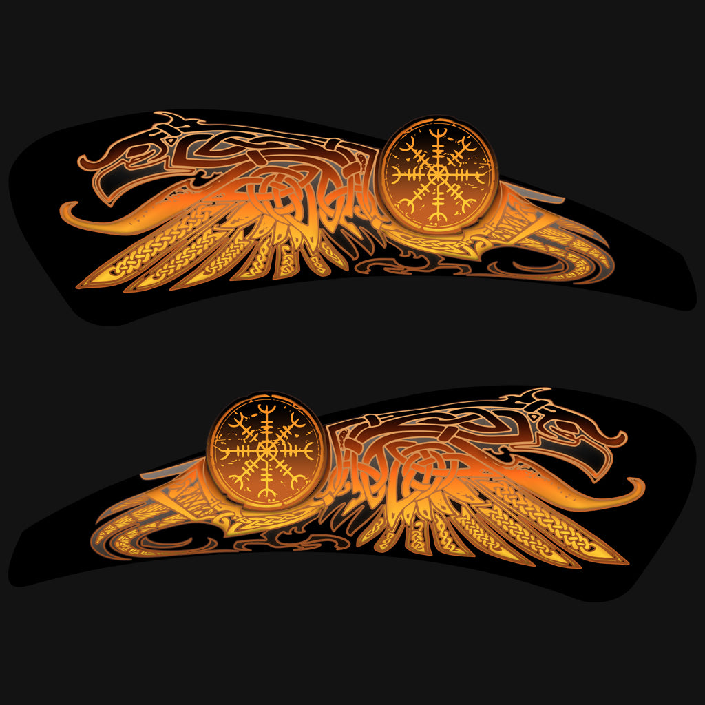 Odin's Ravens "Riot Orange" Tank Decal Set for Indian Powerplus lineup ...