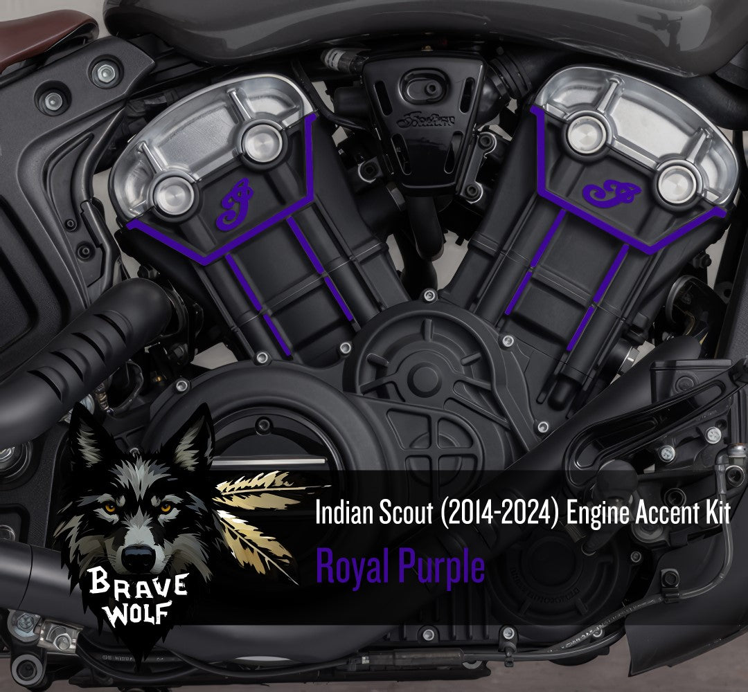 CLEARANCE - Indian Scout Engine Accent Kit (2014-2024)- Royal Purple ...