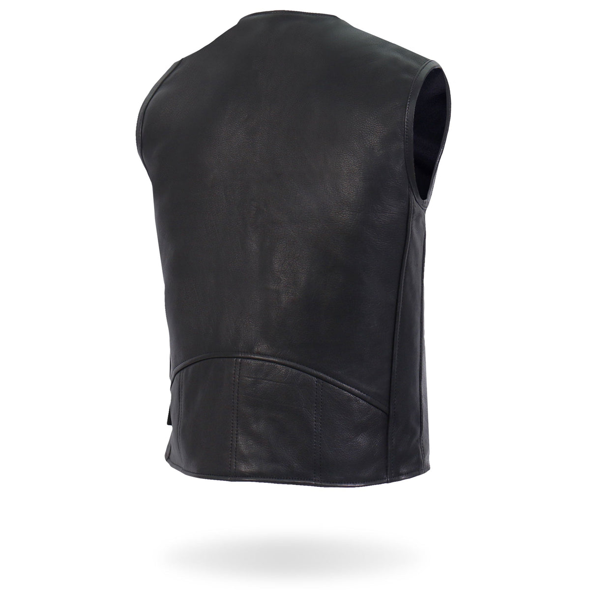 Hot Leathers Premium USA Made Leather V Neck Club Style Zipper Front M ...