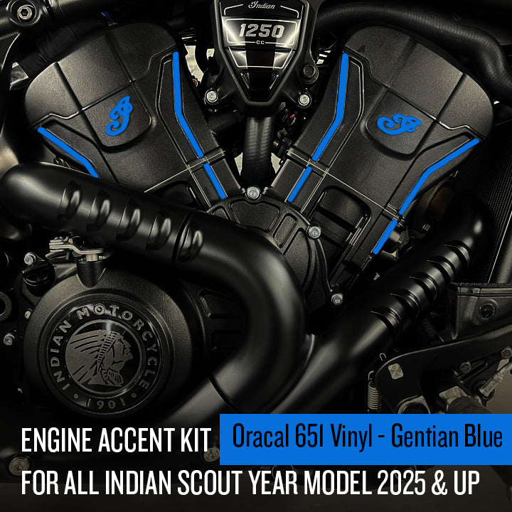 Oracal 651 Vinyl - Indian Scout Engine Accent Kit (2025 and up)- Genti ...