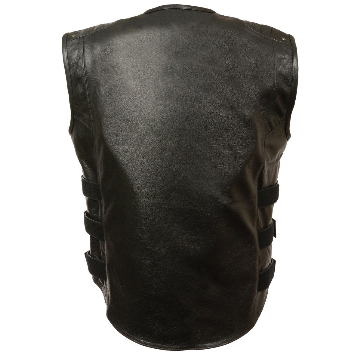 Milwaukee Leather MLM3530 Men's Black Swat Tactical Style Leather Vest ...