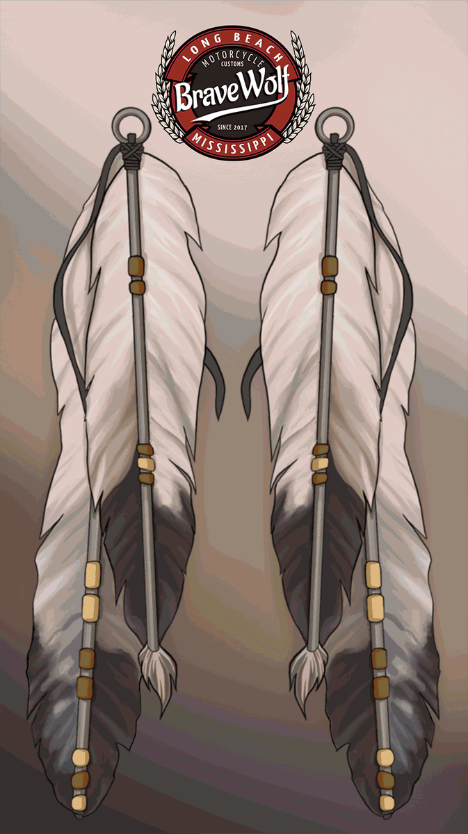 Feather Accent Decals - 8 Inches long – Brave Wolf Customs