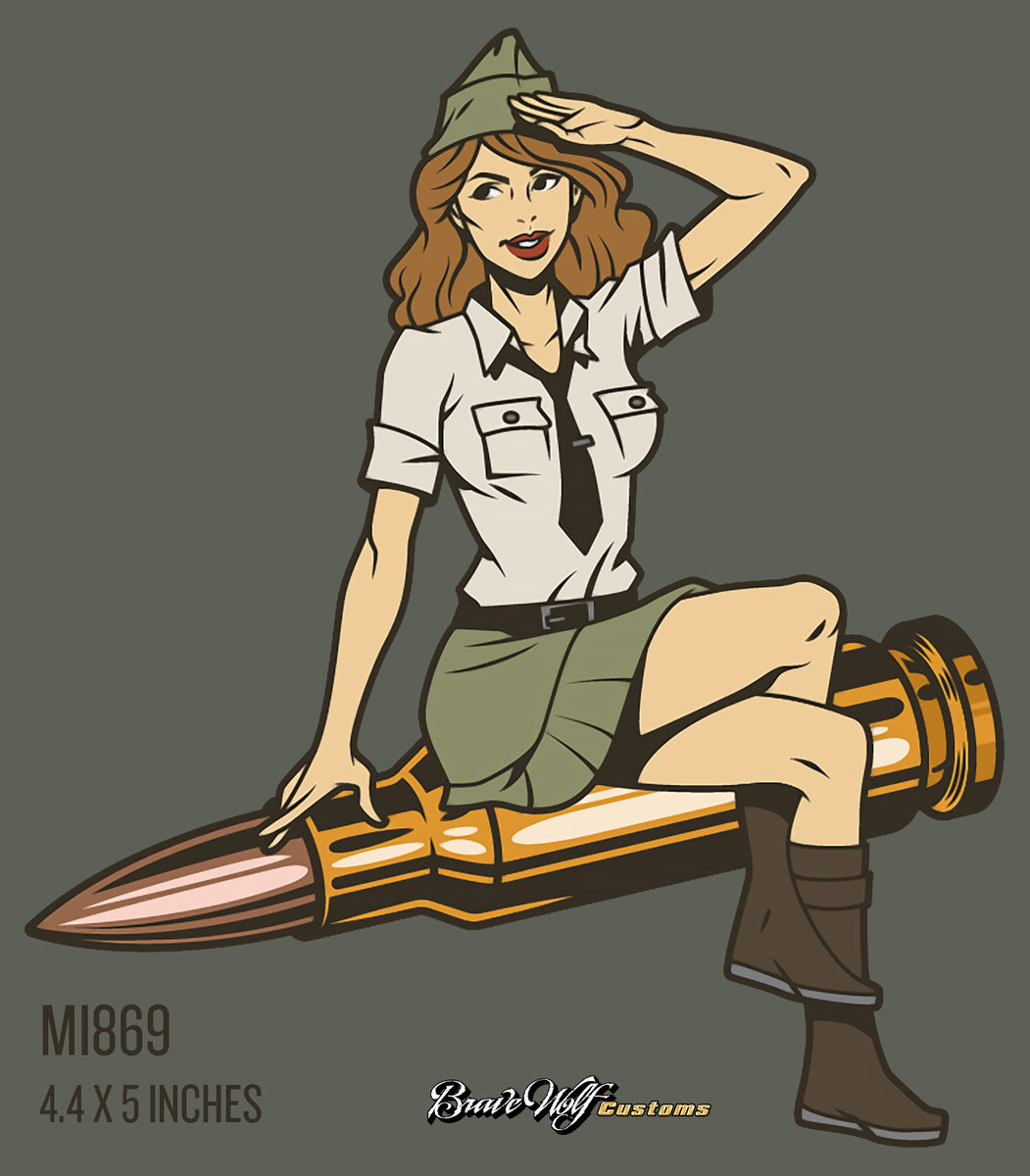 Military Pin-up 869-Color Anywhere Decal – Brave Wolf Customs