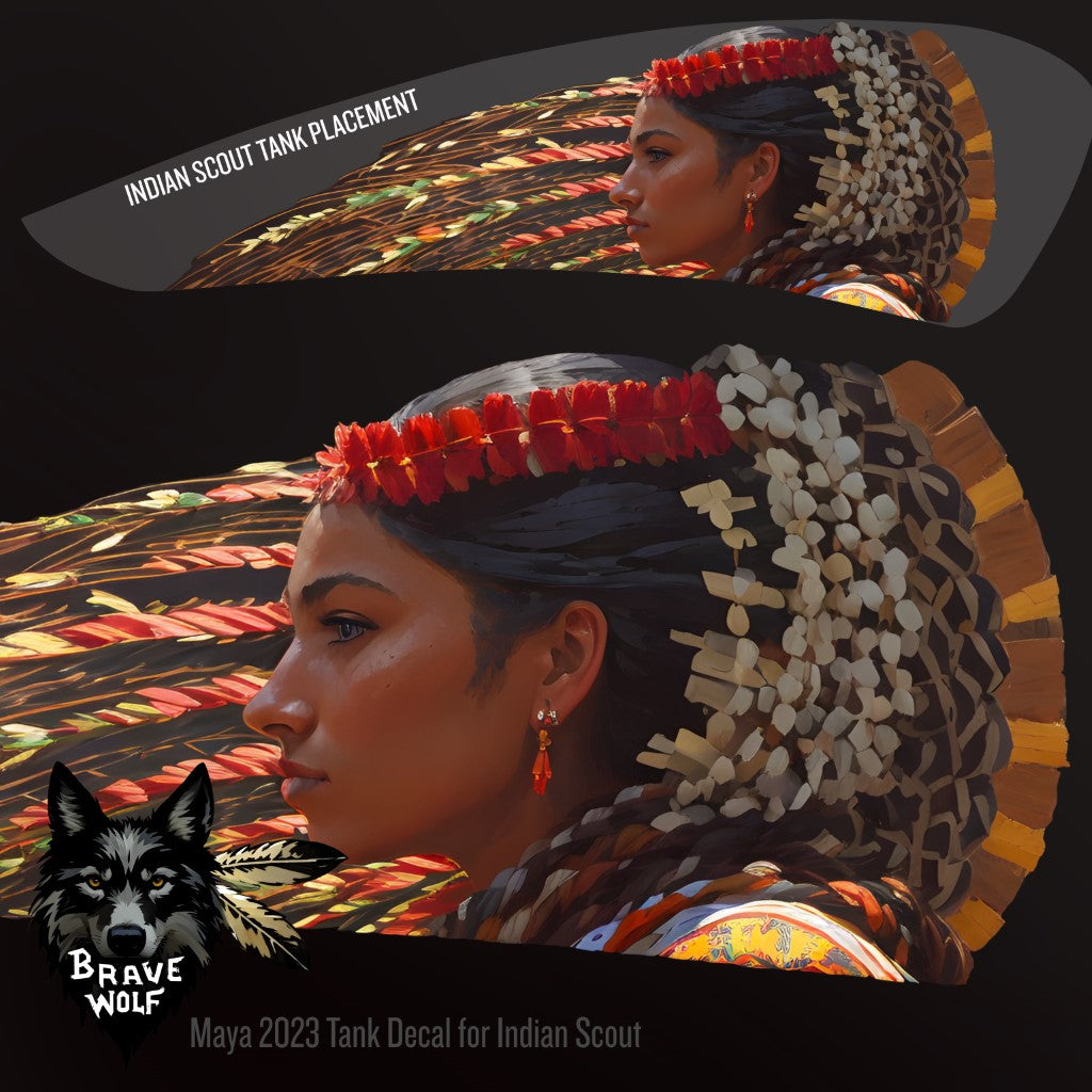 Maya-2023 - Indian Scout Tank Decal-Color – Brave Wolf Customs