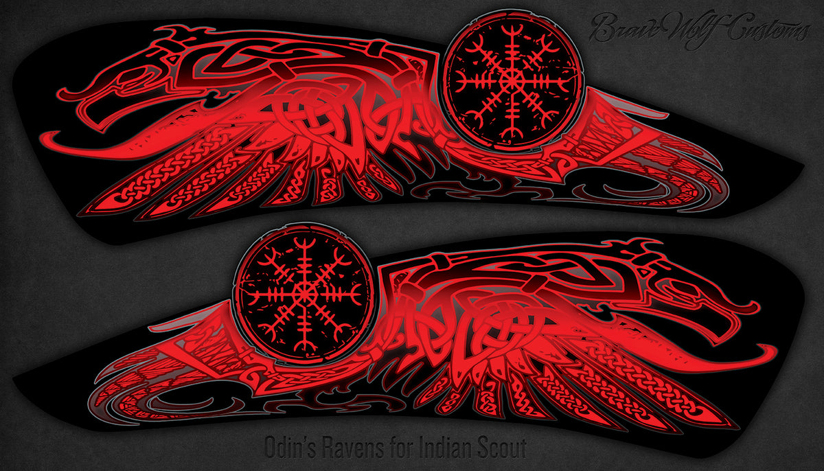 Odin's Ravens Tank Decals for Indian Scout – Brave Wolf Customs