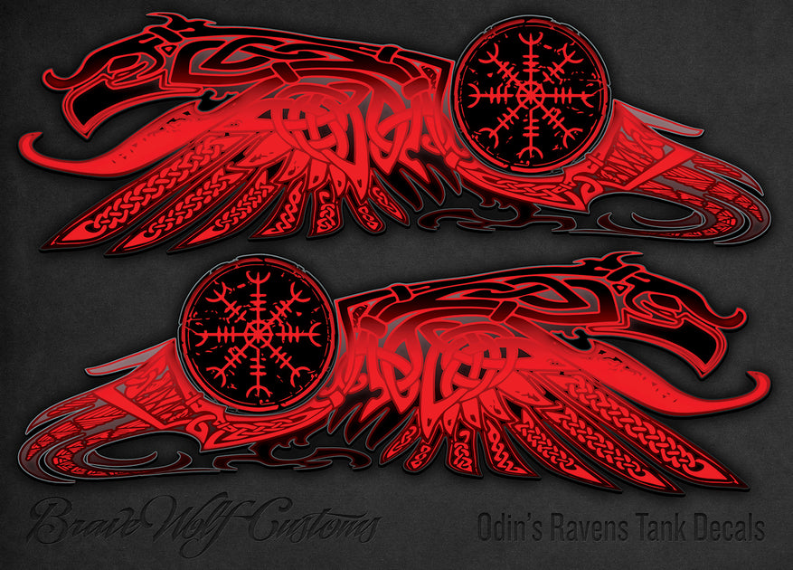Harley-Davidson Tank Decals – Tagged "Raven"– Brave Wolf Customs
