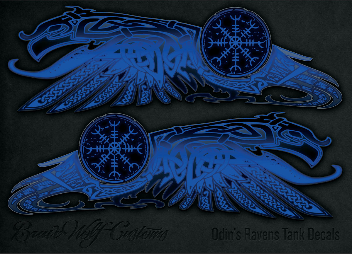 Odin's Ravens Universal Tank Decals - Blue – Brave Wolf Customs