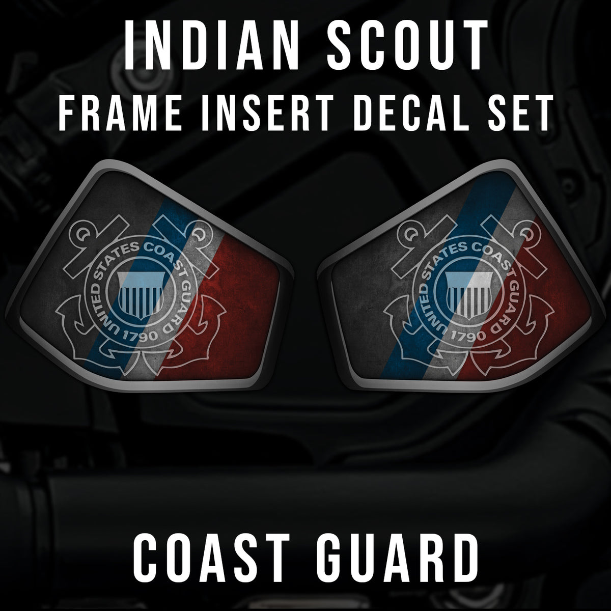 Indian Scout Mid-Frame Insert - Coast Guard – Brave Wolf Customs