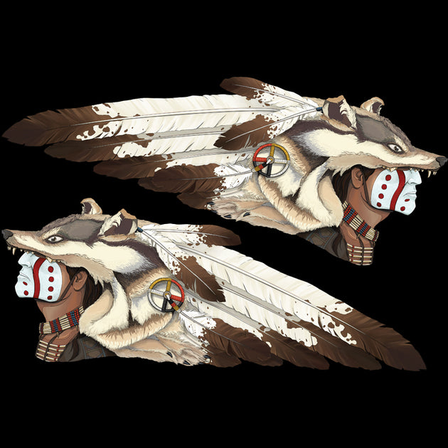 Harley-Davidson Tank Decals – Tagged "Wolf Headdress"– Brave Wolf Customs