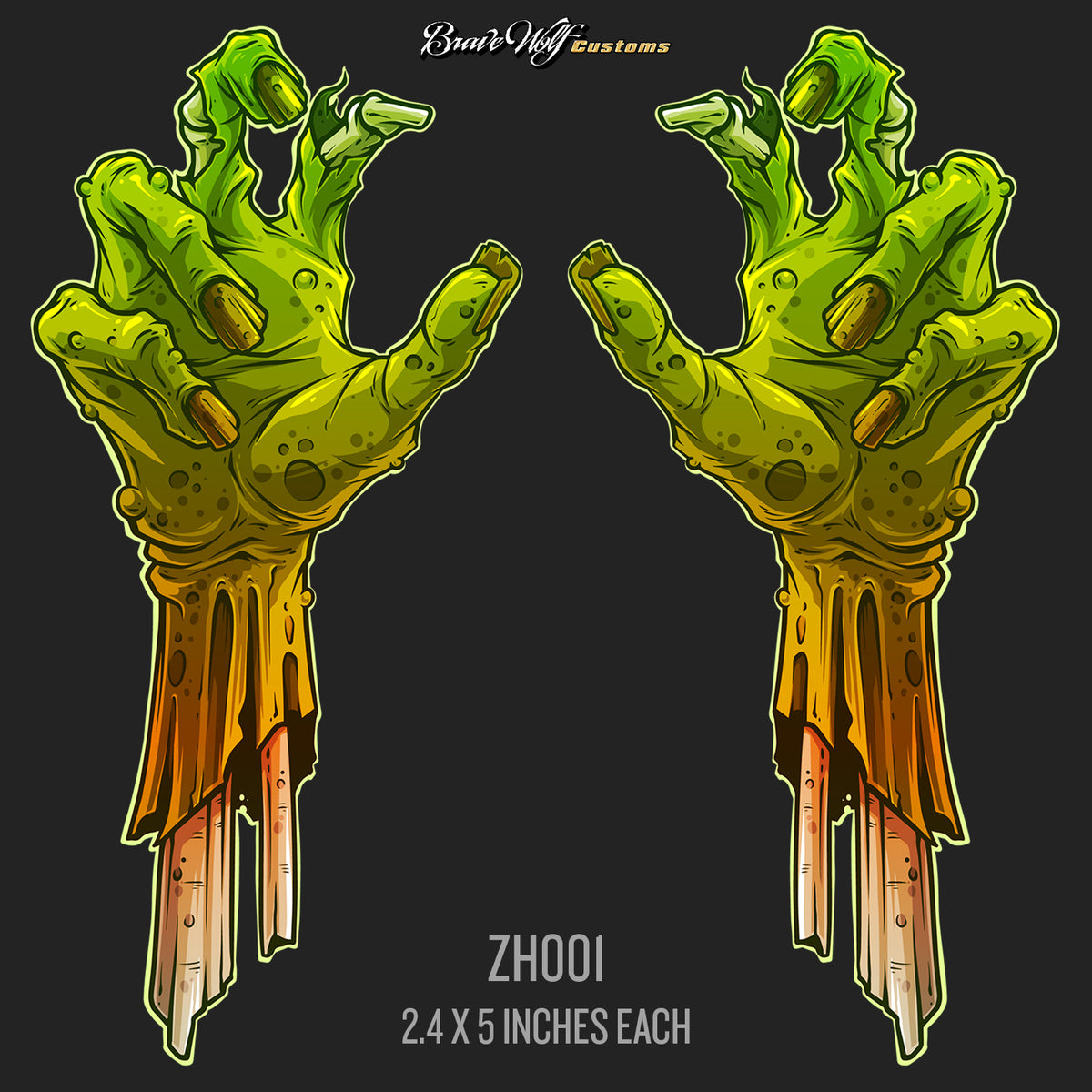 Zombie Hands 001-Color Anywhere Decal Set – Brave Wolf Customs
