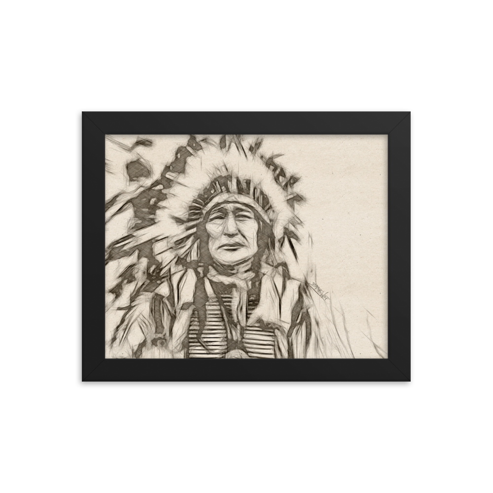 Chief Iron Shell Framed poster – Brave Wolf Customs